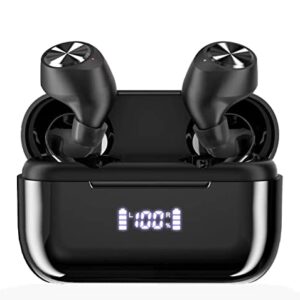 Aruind True Wireless Earbuds Bluetooth Headphones, 160H Playtime Earbuds with LED Display, IPX7 Waterproof Sports in-Ear Earbuds, CVC 8.0 Noise Cancelling Deep Bass Earphones for iPhone/Android