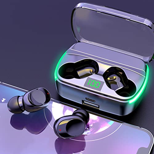 Onlyliua Wireless Bluetooth Headset, with Cool Breathing Light, Intelligent Noise Reduction HiFi Sound Quality, Mobile Phone Can Be Charged, for Sport, Gaming