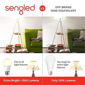 Sengled Smart Light Bulbs 100W, Zigbee Hub Required, Soft White Smart Bulbs Work with Alexa, Google, SmartThings, Echo 4th, Echo Show 10, Echo Plus, Dimmable A19 LED Light 2700K 1500LM, E26 1 Pack