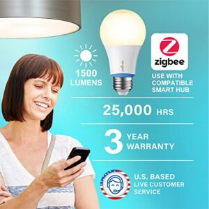 Sengled Smart Light Bulbs 100W, Zigbee Hub Required, Soft White Smart Bulbs Work with Alexa, Google, SmartThings, Echo 4th, Echo Show 10, Echo Plus, Dimmable A19 LED Light 2700K 1500LM, E26 1 Pack