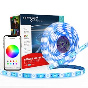 sengled smart led strip lights 32.8ft wifi led lights work with alexa and google home 16 million colors rgb music sync adjustable length 25,000 hours life multi mode support for game movie