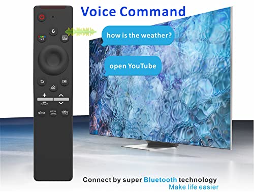 Replaced Smart Remote for Samsung TV with Voice Control for All Samsung LED QLED 4K 8K Curved TVs, 3 Shortcut Buttons for Netflix, Samsung TV,Prime Video w/1 Year Warranty provided by Alizen