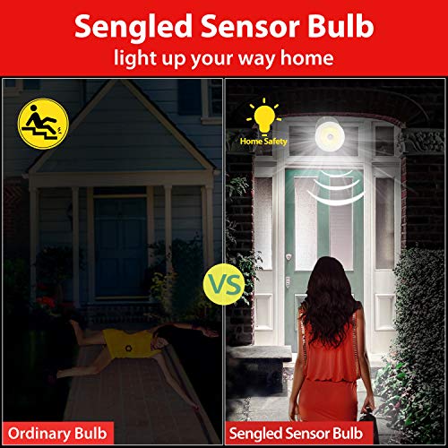 Sengled Motion Sensor Light Outdoor, Dusk to Dawn LED Outdoor Lighting, Home Security Flood Light PAR38 Motion Activated Daylight 5000K, 1500LM, Waterproof Light Bulbs for Driveways, 2 Pack 4th Gen