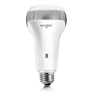 sengled solo bluetooth jbl speaker light bulb dual channel dimmable led light bulb app controlled 45w equivalent e26 smart timing music bulb, compatible with alexa via bluetooth connection