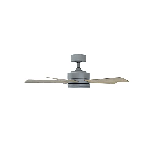 Wynd Smart Indoor and Outdoor 5-Blade Ceiling Fan 42in Graphite Weathered Gray with 3000K LED Light Kit and Remote Control works with Alexa, Google Assistant, Samsung Things, and iOS or Android App