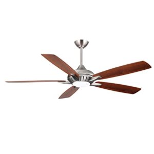 minka aire f1001-bn dyno xl 60″ ceiling fan with led light & remote, brushed nickel