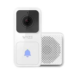 wyze video doorbell with chime (horizontal wedge included), 1080p hd video, 3:4 aspect ratio: 3:4 head-to-toe view, 2-way audio, night vision, hardwired