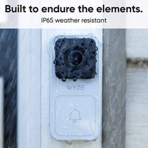 WYZE Video Doorbell with Chime (Horizontal Wedge Included), 1080p HD Video, 3:4 Aspect Ratio: 3:4 Head-to-Toe View, 2-Way Audio, Night Vision, Hardwired