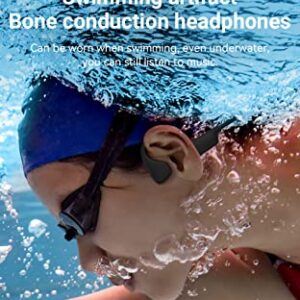 OCTANDRA Go Bone Conduction Open-Ear Bluetooth Sport Headphones with Mic & Built-in 16GB Memory IP68 Waterproof Wireless Earphones for Swimming Running Cycling Fitness & Workouts (X12) (Black & Red)