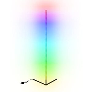 ledvance 4.6ft smart led corner floor lamp, voice control for alexa/google, dynamic rgbtw full color technology, 2700-6500k, no hub required (75820)