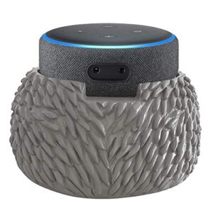 Dekodots Smart Speaker Table Stand (Hedgehog) - Decorative Holder for Amazon Echo Dot or Google Home Mini - Portable Design, No Sound or Microphone Interference - Durable Poly-Resin