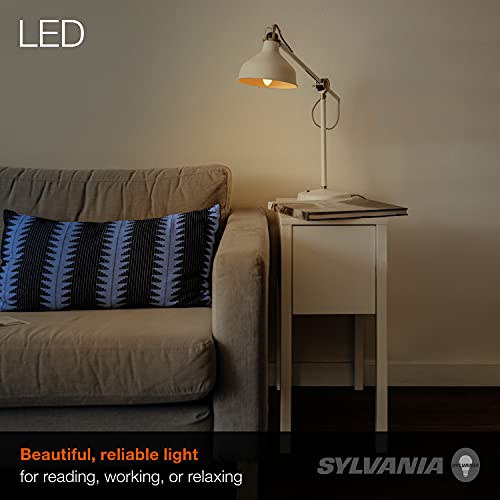 LEDVANCE Sylvania ECO LED B10 Light Bulb, 60W Equivalent, Efficient 3.5W, 450 Lumens, 2700K, Non-Dimmable, Clear, Soft White - 18 Pack (41265)