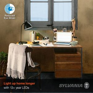 LEDVANCE Sylvania Reduced Eye Strain A21 LED Light Bulb, 100W = 15W, 13 Year, Dimmable, Frosted, 5000K, Daylight - 4 Pack (40660)