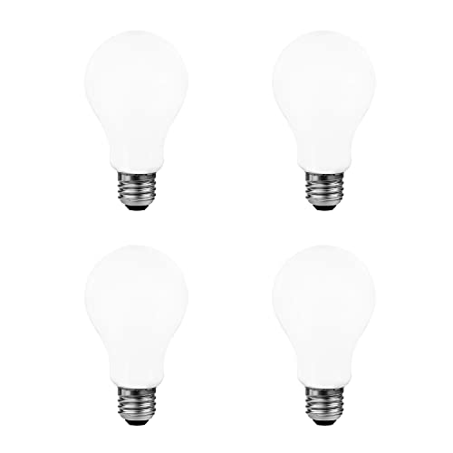 LEDVANCE Sylvania Reduced Eye Strain A21 LED Light Bulb, 100W = 15W, 13 Year, Dimmable, Frosted, 5000K, Daylight - 4 Pack (40660)