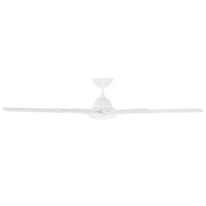 Hydra Smart Indoor and Outdoor 8-Blade Ceiling Fan 80in Matte White with 3000K LED Light Kit and Wall Control works with Alexa, Google Assistant, Samsung Things, and iOS or Android App