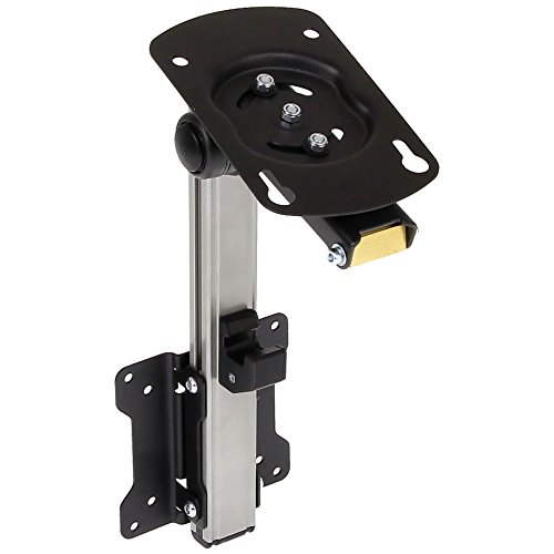 InstallerParts 13"-27" RV TV Ceiling Mount for Under Cabinet Kitchen, Aluminum TV Bracket Folding, Retractable, Fold Down for LED, LCD,TV, Monitor, Flat Screens 75x75 and 100x100