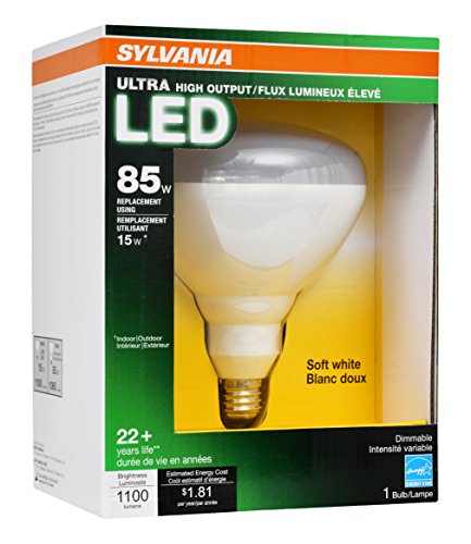 LEDVANCE 79176 Sylvania Dimmable Led Bulb, 15 W, 120 V, Br40, Medium, 25000 Hr, Warm White