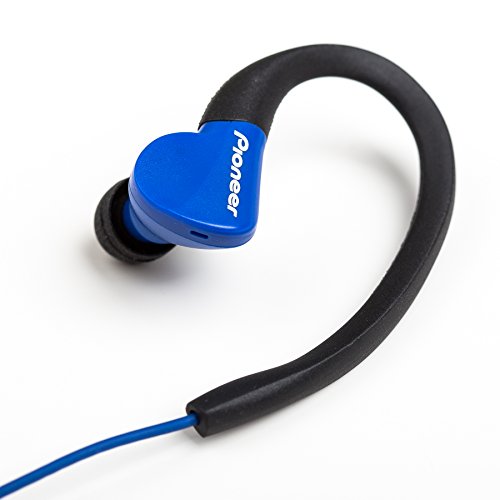 PIONEER se-e3-gr – Water Resistant Sports Headphones (ipx-2, Adjustable Clips) Blue Sea Water