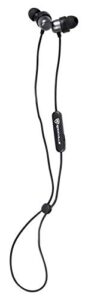 rockville ebt35 gunmetal magnetic bluetooth earbuds in-ear sport headphones/ipx5