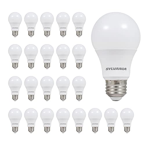 LEDVANCE Sylvania LED Light Bulb, 75W Equivalent A19, Efficient 12W, Medium Base, Frosted Finish, 1100 Lumen, Soft White - 24 Pack (41300)