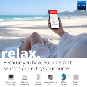 YoLink 1/4 Mile World's Longest Range Wireless Door Sensor, Android-iOS App Smart Door Window Sensor, Compatible with Alexa, IFTTT, Home Assistant, 3 Packs - YoLink Hub Required