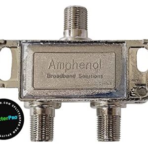 SplitterPRO - Digital Splitters Professionals Install Every Day Across The U. S. A. 2-Way Coaxial Cable Splitter, 1 GHz for HDTV/4K/8K TV, High Speed Internet (Not for Satellite Dish Connections)