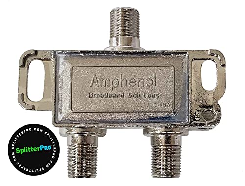 SplitterPRO - Digital Splitters Professionals Install Every Day Across The U. S. A. 2-Way Coaxial Cable Splitter, 1 GHz for HDTV/4K/8K TV, High Speed Internet (Not for Satellite Dish Connections)