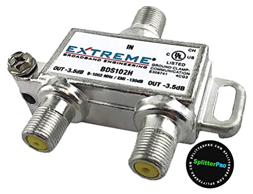 SplitterPRO - Digital Splitters Professionals Install Every Day Across The U. S. A. 2-Way Coaxial Cable Splitter, 1 GHz for HDTV/4K/8K TV, High Speed Internet (Not for Satellite Dish Connections)