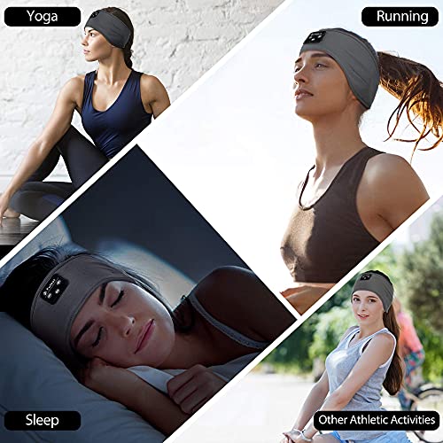 Fulext Sleep Headphones Wireless, Upgrage Wireless Sports Headband Headphones with Ultra-Thin HD Stereo Speakers Long Time Play for Side Sleepers Running Yoga Travel, Gifts for Men Women