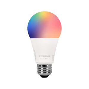 Sylvania Smart Bluetooth A19 Full Color and Tunable White Light Bulb, 60W, Dimmable, for Alexa / Apple HomeKit / Google Assistant - 1 Pack (75627)