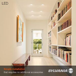 SYLVANIA 5”/6” LED Recessed Downlight with Trim, 9W=65W, Dimmable, 5 CCT Selectable (2700K, 3000K, 3500K, 4000K, 5000K), Wet Rated / UL / Energy Star -12 Pack (62237)