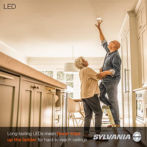 SYLVANIA 5”/6” LED Recessed Downlight with Trim, 9W=65W, Dimmable, 5 CCT Selectable (2700K, 3000K, 3500K, 4000K, 5000K), Wet Rated / UL / Energy Star -12 Pack (62237)