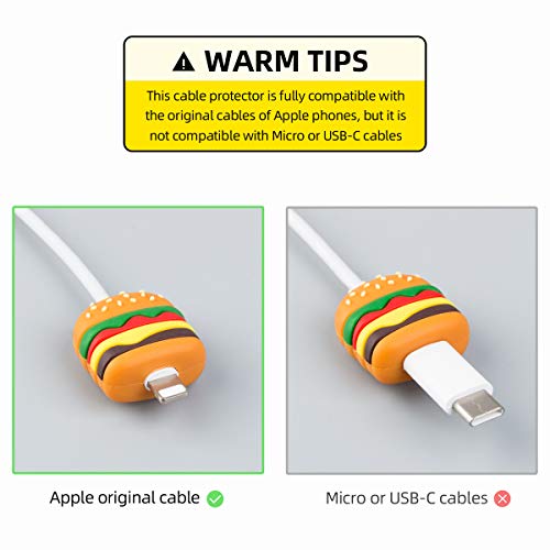 SUNGUY Cute Cable Protector, 20PCS Cable Saver, Fruit Animal Charging Cable Buddies, Cable Protect Sets Compatible for iPhone iPad Charger Cable Only