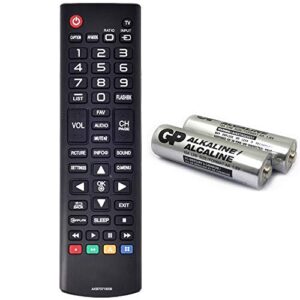 akb73715608 replacement tv remote for lg 39ln5300 32ln530b 42ln5300 42ln5400 50ln5400 47ln5400 55ln5400 50ln5200 32ln5300 50ln5100 47ln5200 55ln5200 50pn4500 50pn6500 with gp alkaline 2 pcs batteries