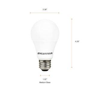 SYLVANIA LED A19 Light Bulb, 100W Equivalent, Efficient 14W, 1500 Lumens, Frosted Finish, Daylight - 4 Pack (78103)