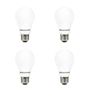 SYLVANIA LED A19 Light Bulb, 100W Equivalent, Efficient 14W, 1500 Lumens, Frosted Finish, Daylight - 4 Pack (78103)