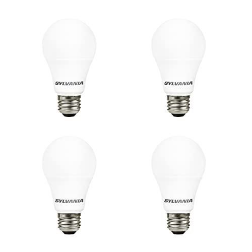 SYLVANIA LED A19 Light Bulb, 100W Equivalent, Efficient 14W, 1500 Lumens, Frosted Finish, Daylight - 4 Pack (78103)