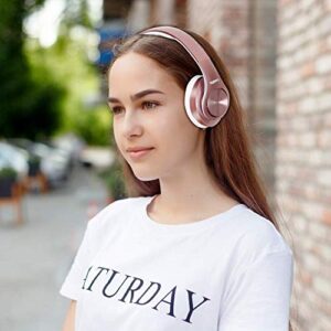 TUINYO Bluetooth Headphones, Wireless Headphones Over Ear with Microphone, Foldable & Lightweight Stereo Wireless Headset for Travel Work TV PC Cellphone