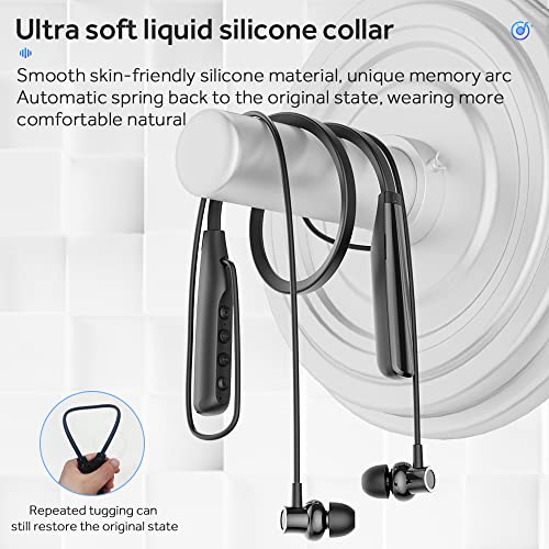 CREVIEW Neckband Bluetooth Headphones,in-Ear Sports Earphones, 100 Hours Playback, Bluetooth 5.3 with Beautiful Music Sound and Microphone for Call. Headphones Gift for Friends