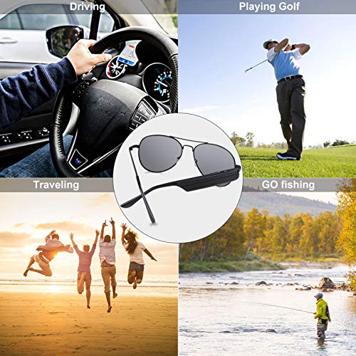 GELETE Bluetooth Sunglasses Polarized Glasses Wireless Stereo Bluetooth Earphone Mobile Handsfree Stereo Music Sunglasses Bluetooth5.0