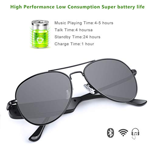 GELETE Bluetooth Sunglasses Polarized Glasses Wireless Stereo Bluetooth Earphone Mobile Handsfree Stereo Music Sunglasses Bluetooth5.0