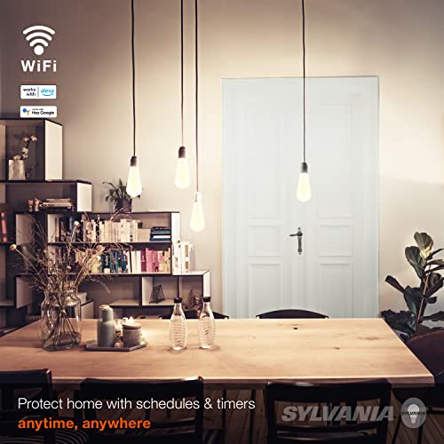 LEDVANCE Sylvania WiFi LED Smart ST19 Light Bulb, 5W Efficient with Filament, for Alexa / Google Assistant, Energy Star, Clear, 2700K, Soft White - 1 Pack (75799)