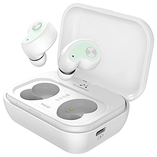 SoundMAGIC TWS30 G2 True Wireless Earbuds - Bluetooth in-Ear Headphones with Microphone, HiFi Stereo,Waterproof and 30-Hour Battery Life White