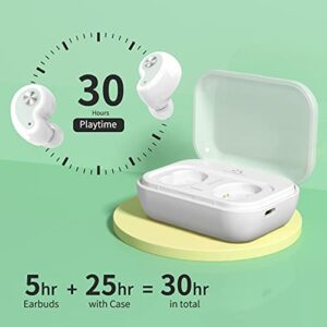 SoundMAGIC TWS30 G2 True Wireless Earbuds - Bluetooth in-Ear Headphones with Microphone, HiFi Stereo,Waterproof and 30-Hour Battery Life White