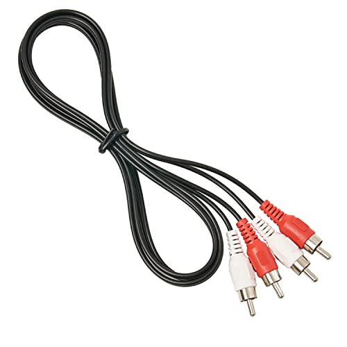 RCA Stereo Audio Cable, 2-RCA Male to 2-RCA Male (5 FT), Stereo Audio 2RCA Cord Male to Male Connector