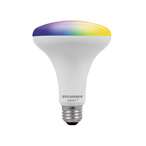 LEDVANCE SYLVANIA General Lighting 74988 SMART+ BR30 Full Color LED Bulb, Works with Apple HomeKit and Siri Voice Control, 1 Pack, Adjustable White