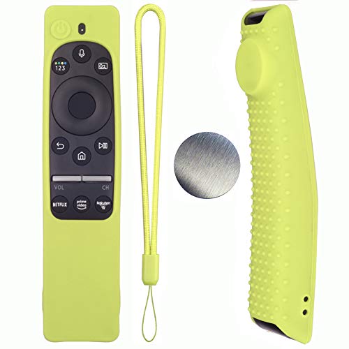 Silicone Protecitve Case Cover for Samsung Smart TV Remote Control BN59 Series, with Magnet Anti-Lost Shockproof Soft Anti Slip Samsung Remote Control Cover(Luminus Green)