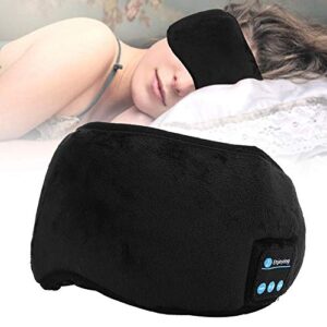 Bluetooth 5.0 Sleep Headphones, Wireless Eye Mask Headband Sport Headset with Stereo Sound Long Time Play for Workout, Running, Yoga, Sleeping, Meditation(Black)