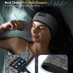 LC-dolida Sleep Headphones Bluetooth Headband, Cozy Band Wireless Sports Headband Headphones with Thin HD Stereo Speakers Perfect for Sleeping, Sport, Yoga, Travel Cool Gadgets for Women Man