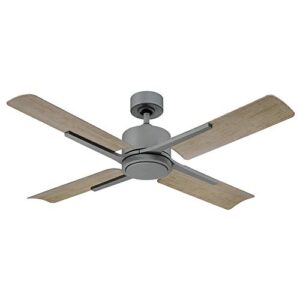 Cervantes Smart Indoor and Outdoor 4-Blade Ceiling Fan 56in Graphite Weathered Gray with 3500K LED Light Kit and Remote Control works with Alexa, Google Assistant, Samsung Things, and iOS or Android App